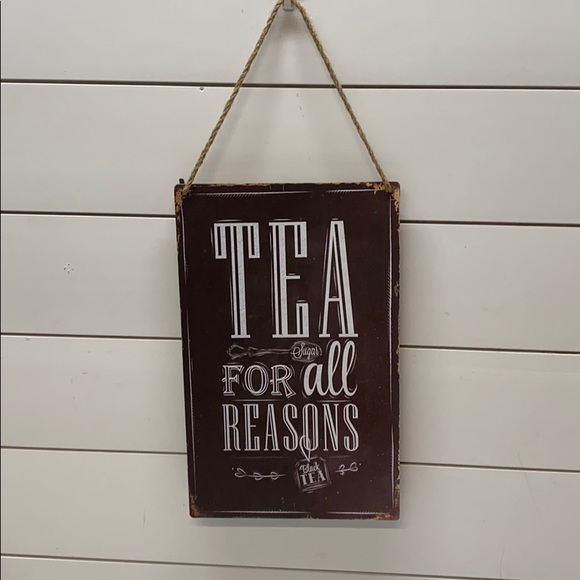 Wall Decor | Nwot Vintage Tea Sign | Poshmark